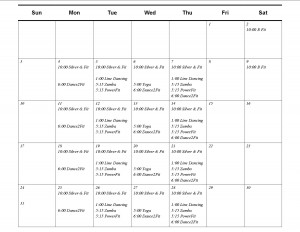 March 2019 Schedules – Kaiser Wellness Center